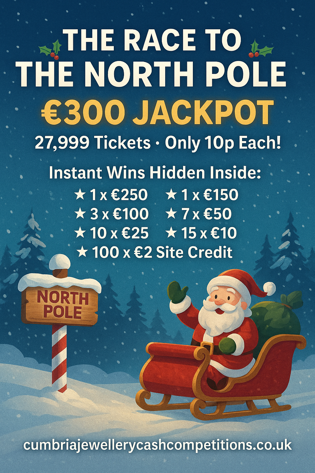 🎄 THE RACE TO THE NORTH POLE – 10p MEGA DRAW! 🎄 - Cumbria Jewellery ...